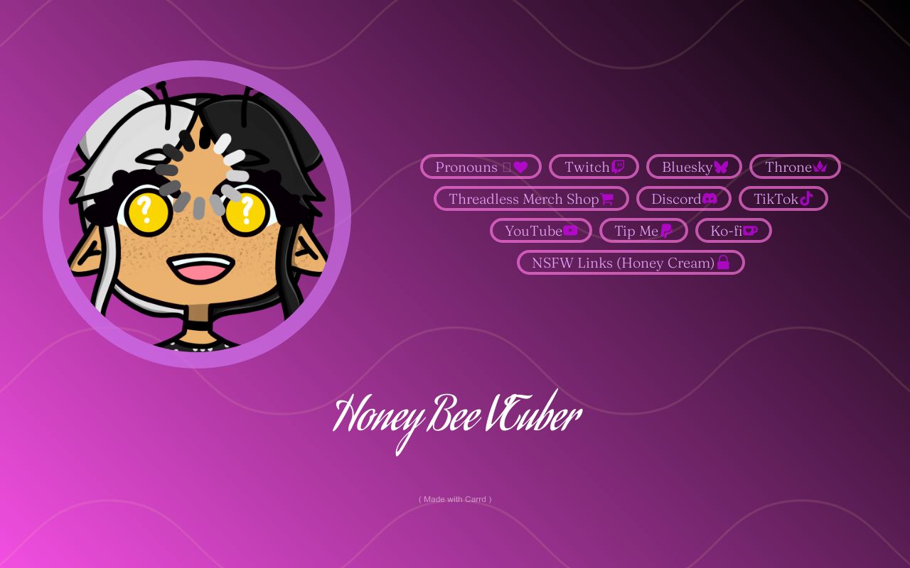 Honey Bee VTuber: Where to Find Me